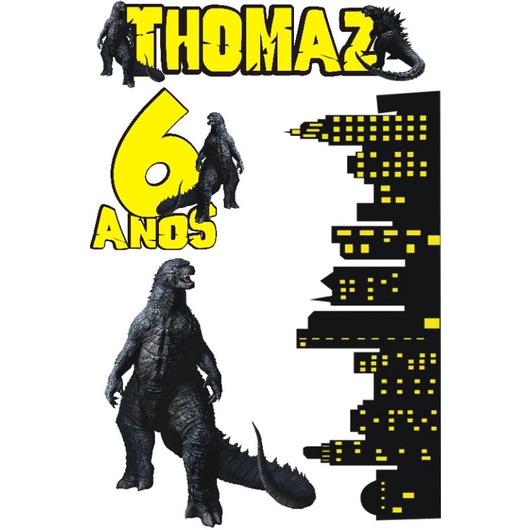 Godzilla Theme custom cake Topper | Shopee Malaysia