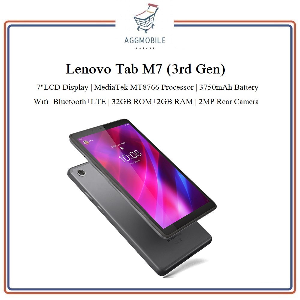 Lenovo Tab M7 3rd Gen (TB-7306X) 32GB ROM+2GB RAM | LTE | 1 Year ...