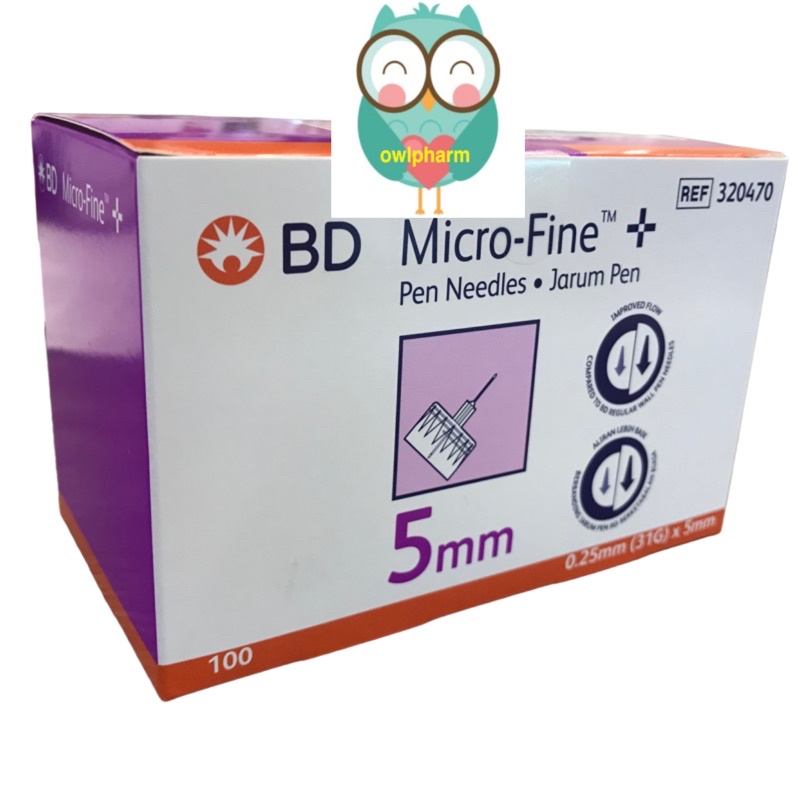 BD Micro-Fine Insulin Pen Needles 5mm x 0.25mm (31G) 100s / 2 x10s ...