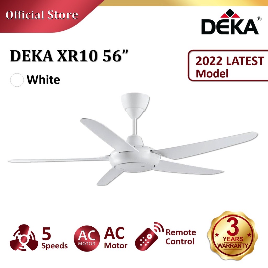 [SIRIM] DEKA DK10 / XR10 56" 5 Blade 5 Speed Ceiling Fan With Remote ...