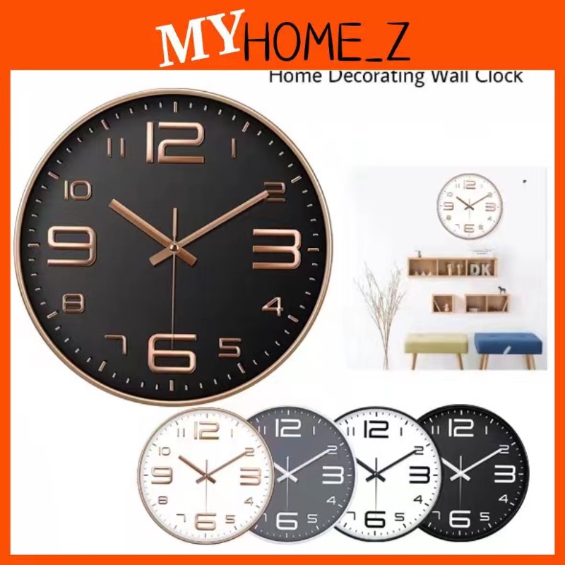 MYHZ_ 30CM Japan Quartz Movement Modern Silent Jam Dinding Wall Clock ...