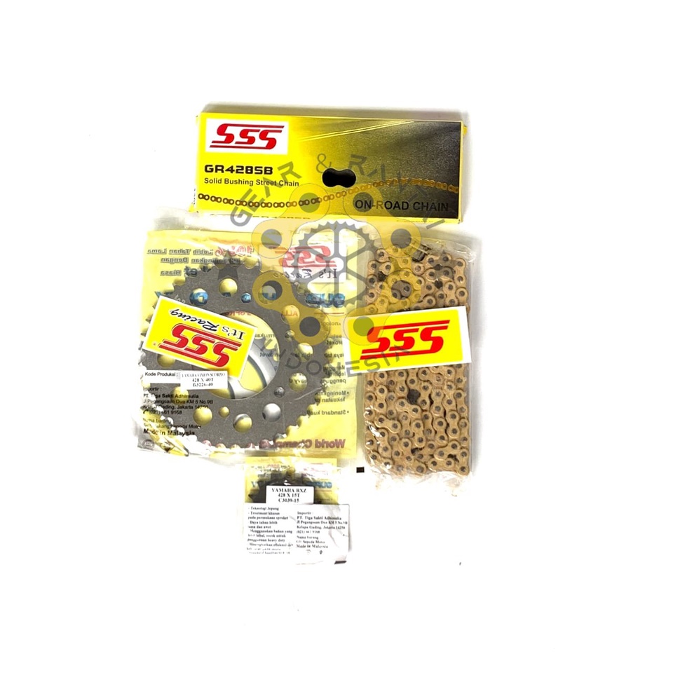 Gear SET GOLD CHAIN GEARSET 415 / 428 SCORPIO SSS TK RK RACING TDR RIDE ...