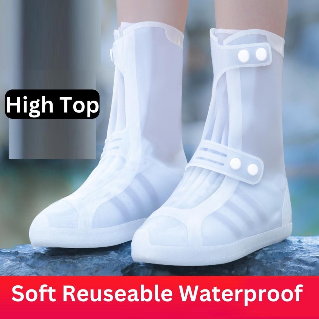 Shoe Rain Cover Waterproof Silicone Non Slip Boots kids Shoes Penutup ...