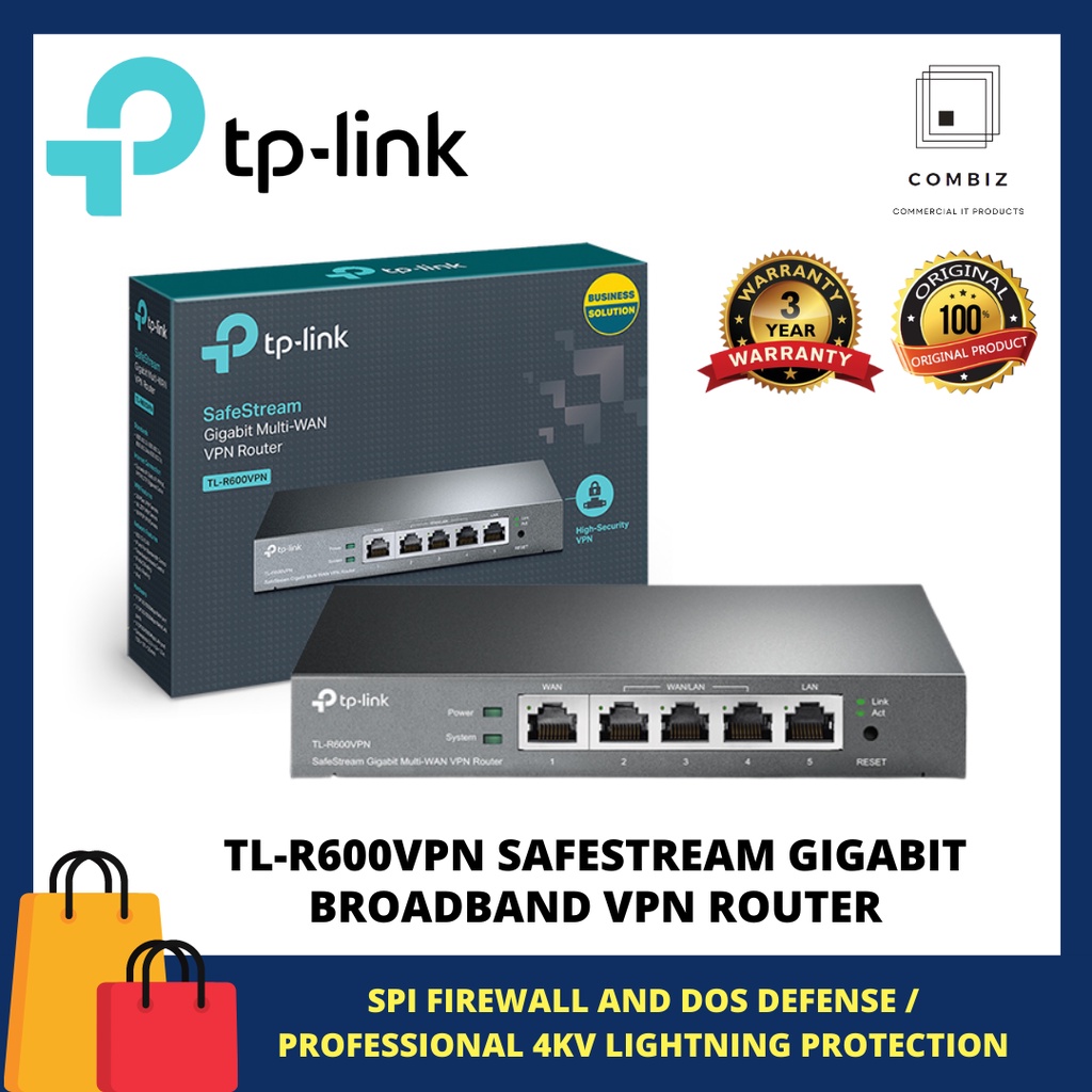 TP-LINK TL-R600VPN SAFESTREAM GIGABIT BROADBAND VPN ROUTER ( Ver2 ...