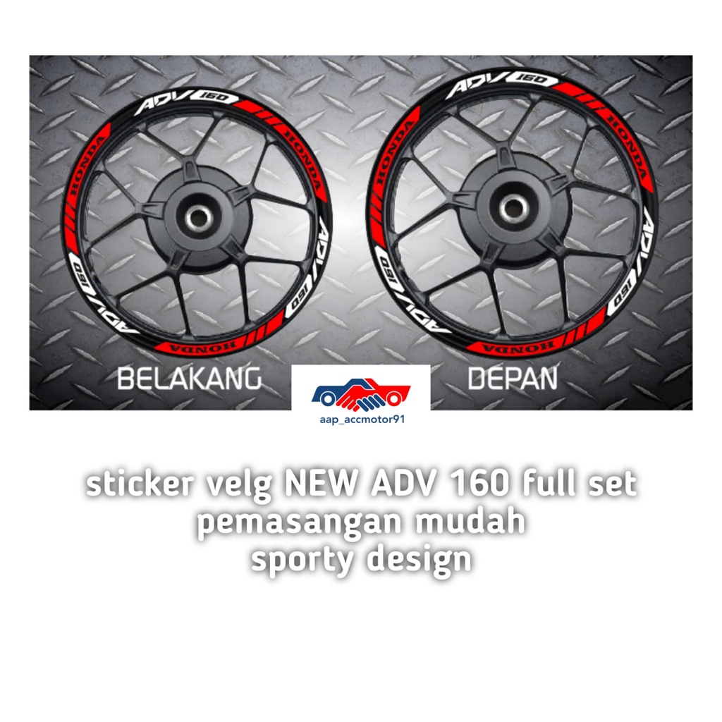 New ADV 160 Rim sticker Rim sticker Front And Back | Shopee Malaysia