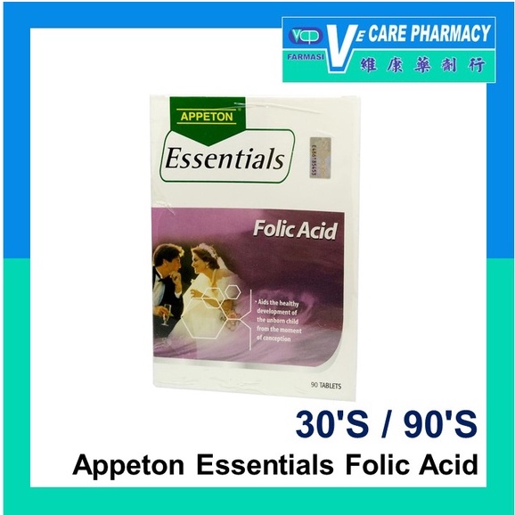 Appeton Essentials Folic Acid 30's/90's (Exp: 01/2027) | Shopee Malaysia