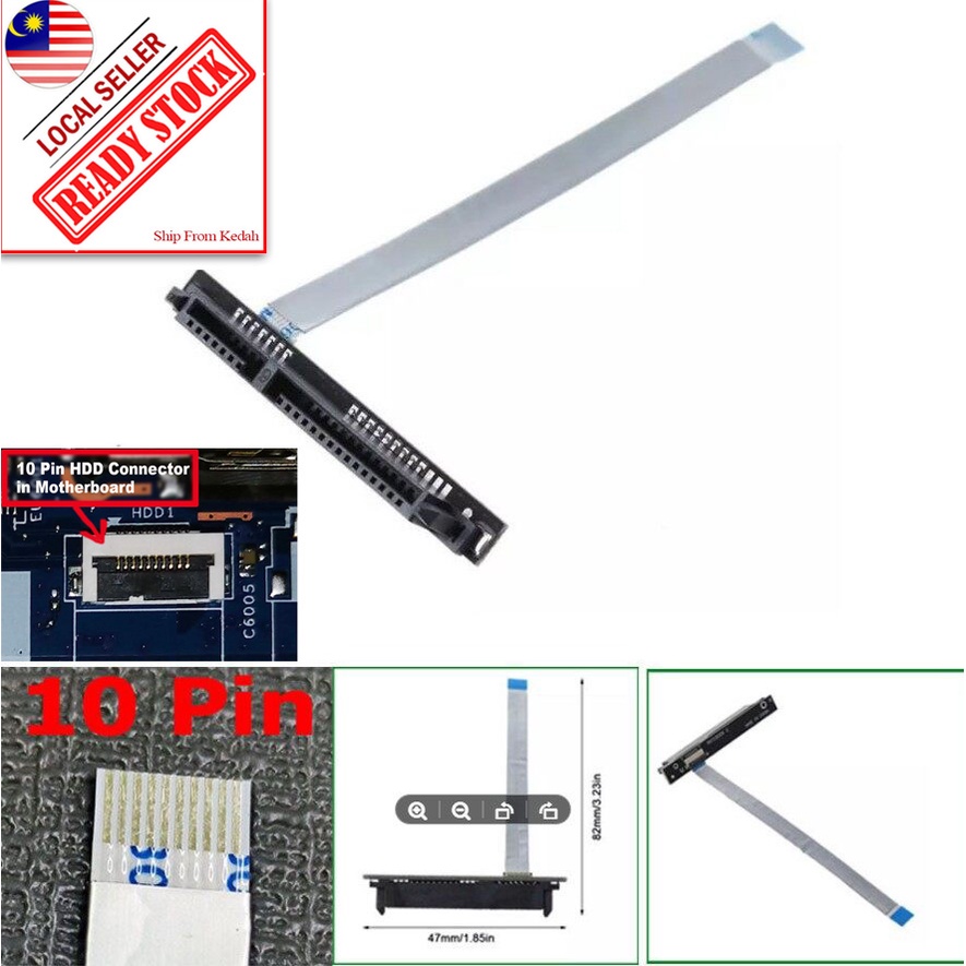 HP Pavilion 14-ce1001TU ENVY 15 15-j105tx 15-j DW15 SATA Hard Disk Drive HDD SSD Connector Flex ...