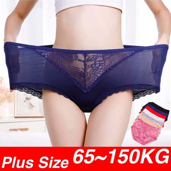 65kg~150kg Plus Size Women Panties For Ladies Sexy 7 Colors Lace And