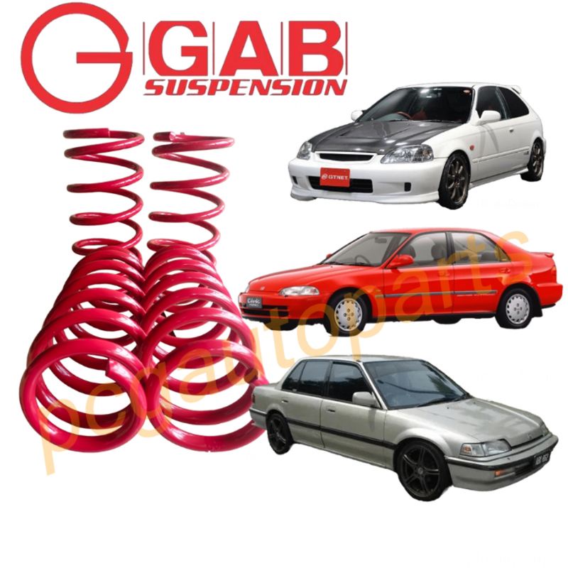 Original GAB Sport Spring Honda Civic EK SO4,EG SR4,EX SH4 | Shopee ...