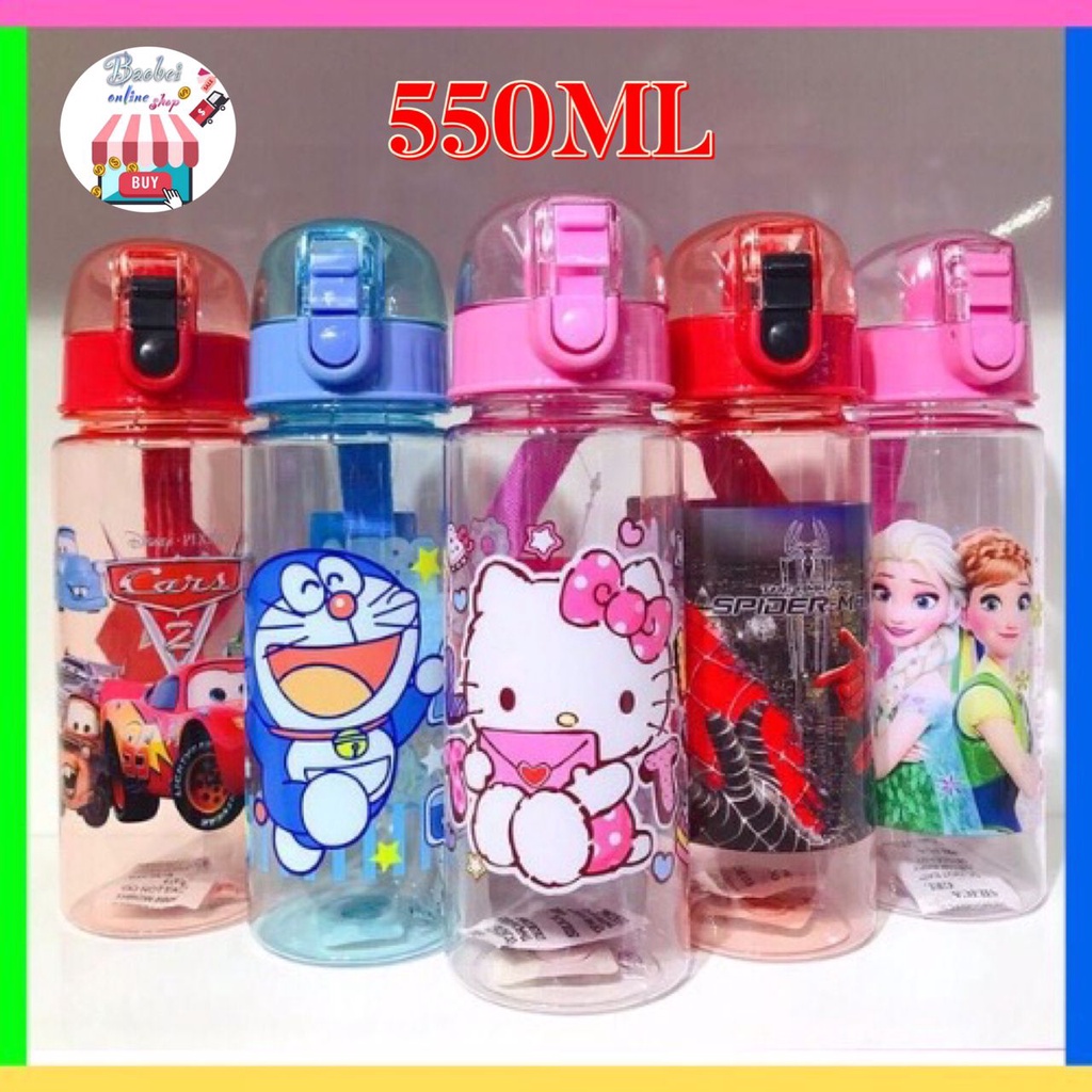 550ML Botol Air Minum Kanak-kanak Kids Drinking Bottle No Straw Kids School Water Bottle Kids ...