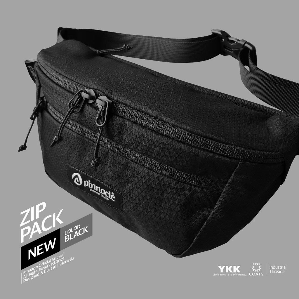 Pinnacle Zip Pack - Black | Shopee Malaysia