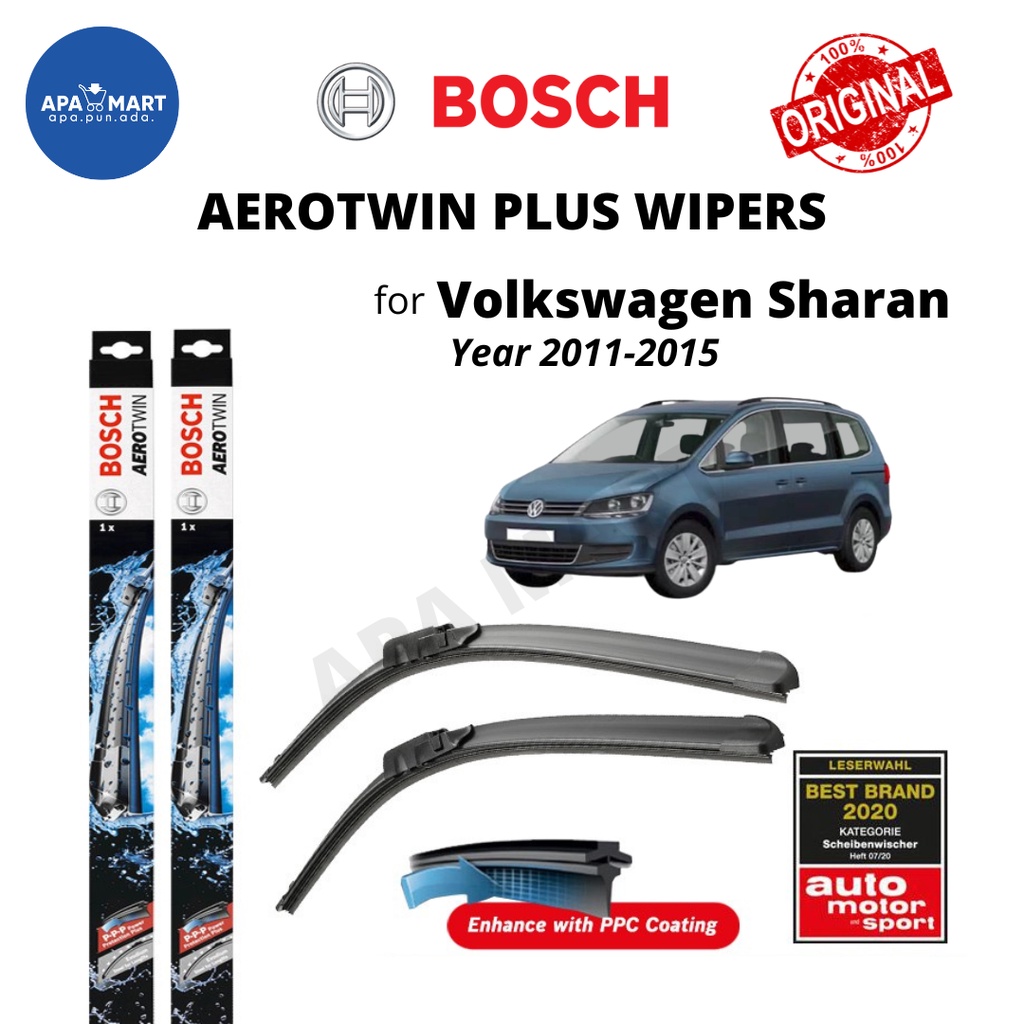 Genuine Bosch Aerotwin Plus Multi Clip Wiper Set for Volkswagen Sharan ...