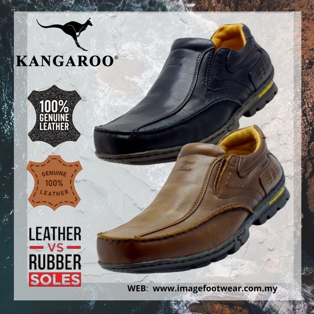 KANGAROO Full Leather Men Mid-Cut Shoe- LM-9015- MID/BROWN and BLACK ...