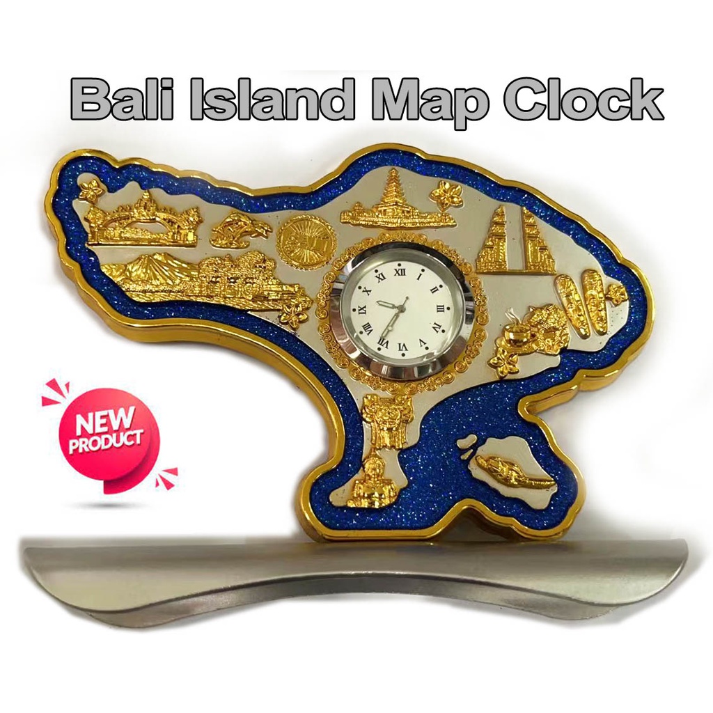 Bali Souvenir Oleh Oleh Island Map clock destop | Shopee Malaysia