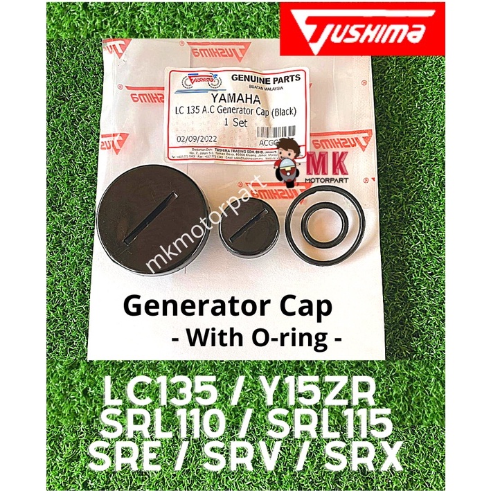 (Tushima) BLACK GENERATOR CAP Yamaha LC135 Y15zR SRL110 SRL115 SRE SRV ...