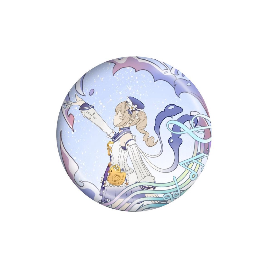 Genshin Impact Badge genshin impact raiden shogun zhongli Watercolor ...