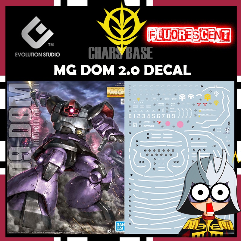 EVO DECAL MG DOM 2.0 FLUORESCENT DECAL | Shopee Malaysia