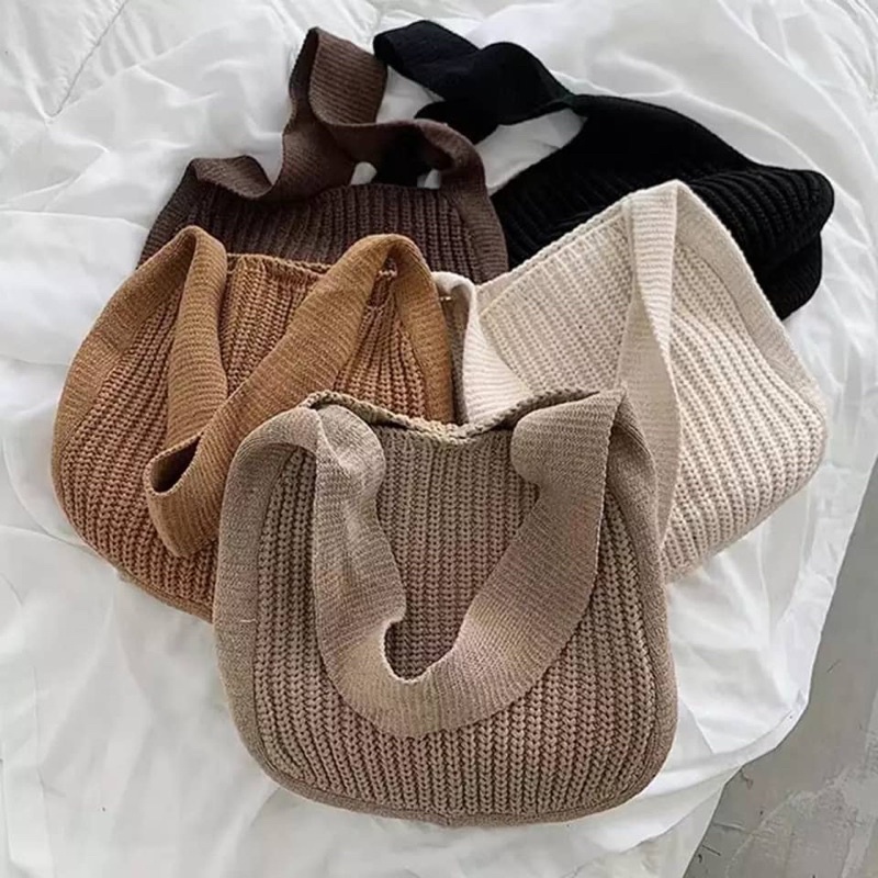 KNITTED SHOULDER SLING CROSSBODY BAG MUAT A4 | Shopee Malaysia
