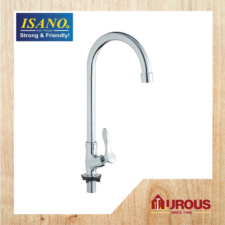 ISANO 1/2" ECO SWAN NECK TAP SINK PILLAR TAP FAUCET 8000SI | Shopee ...