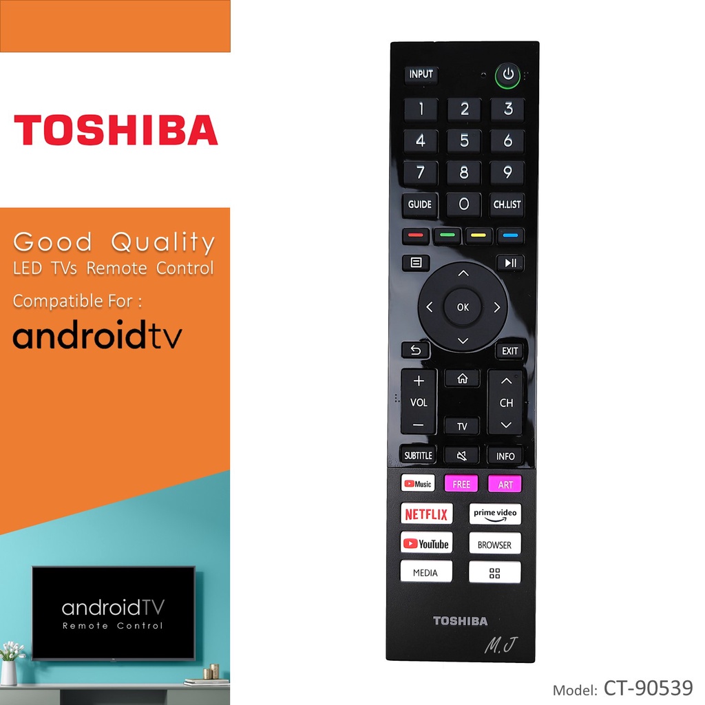 Good Quality Android TV Remote Control Compatible For *TOSHIBA* Android ...