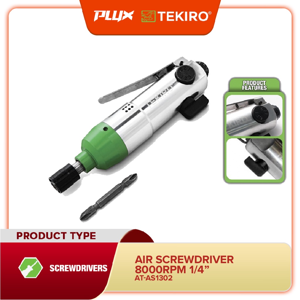 TEKIRO 1/4”(6.35mm) Air Screwdriver 8000rpm Alat Pembuka Skrup Tenaga ...