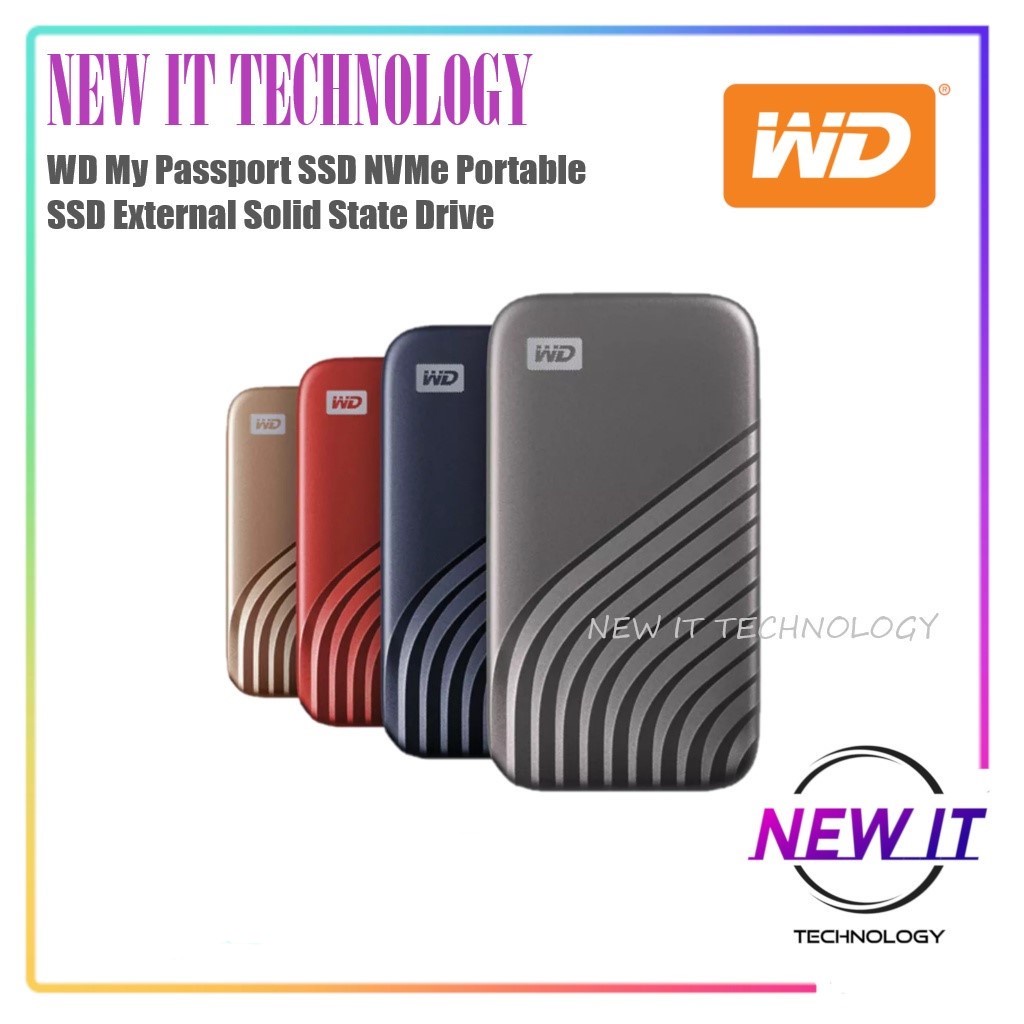 WD Western Digital My Passport NVMe SSD Portable External EXT SSD USB 3 ...