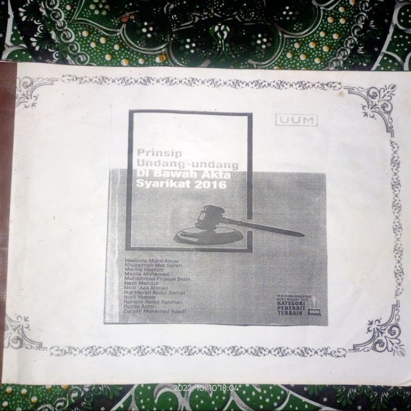 Buku company law - Prinsip undang undang di bawah akta syarikat 2016 ...