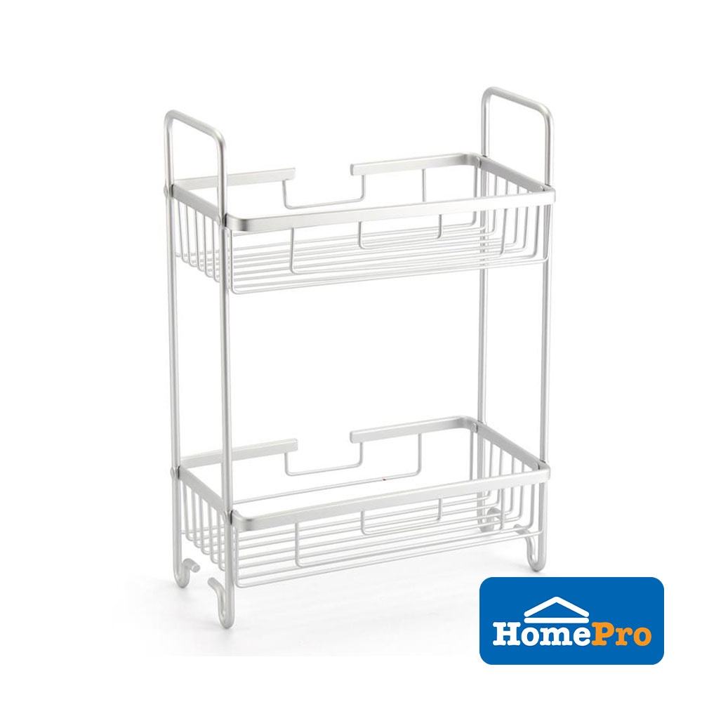 HomePro MOYA 2 Tier Bath Rack KU113.01 Aluminum W32xD18xH46 Cm Silver ...
