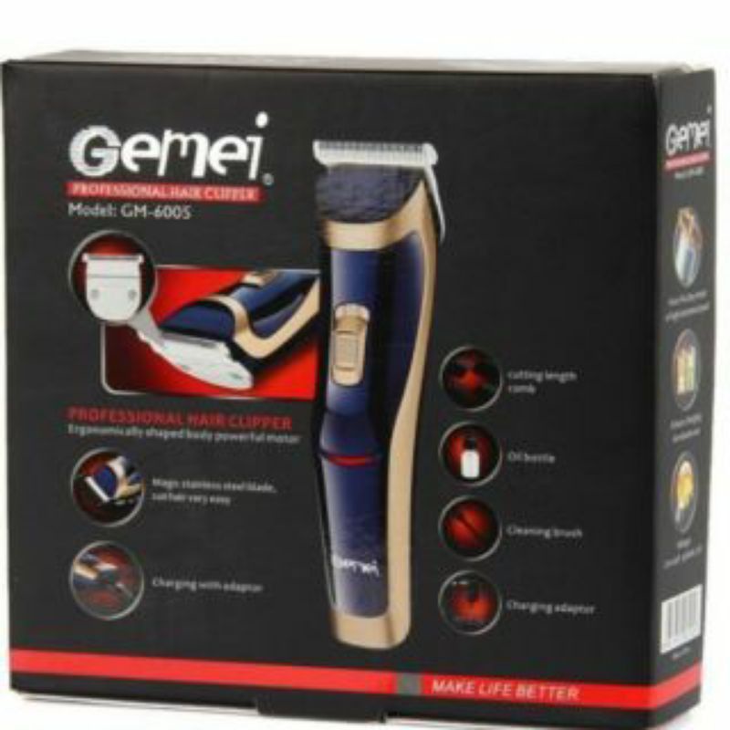 Gemei GM-6005 Rechargeable Trimmer Hair Cutter Machine/Hair Style ...
