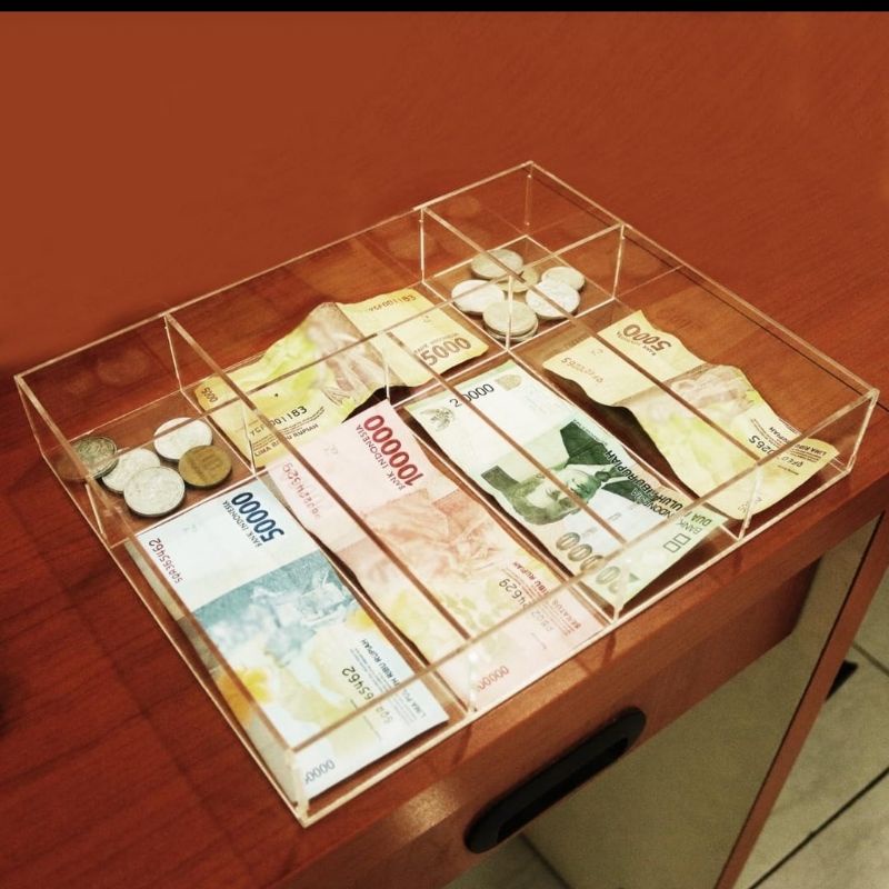 Acrylic cashier's money box/cashier's drawer cash box | Shopee Malaysia