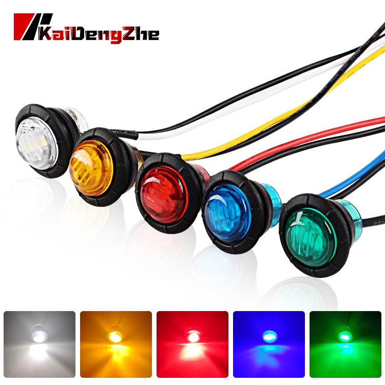 2 PCS 3 LED Auto Side Marker Indicator Lights 12V 24V Car External ...