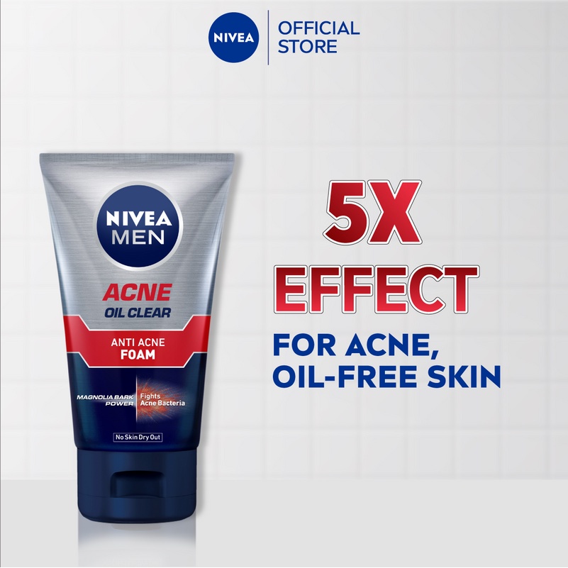 NIVEA MEN Acne Oil Clear Anti Acne Foam 100 g / Skin Care / Face ...