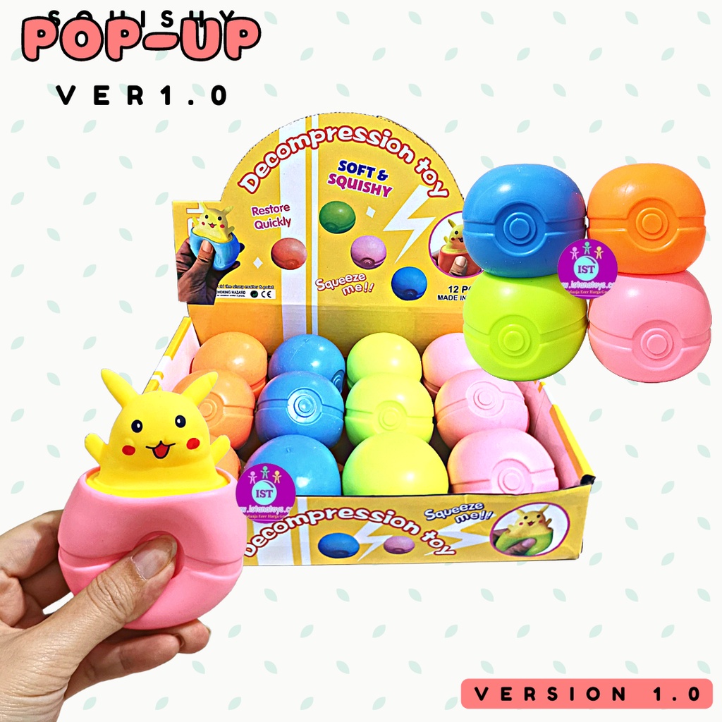 Mwn Pikachuu Pop up squishy Toy / Pikachuu Anti-stress squishy | Shopee ...