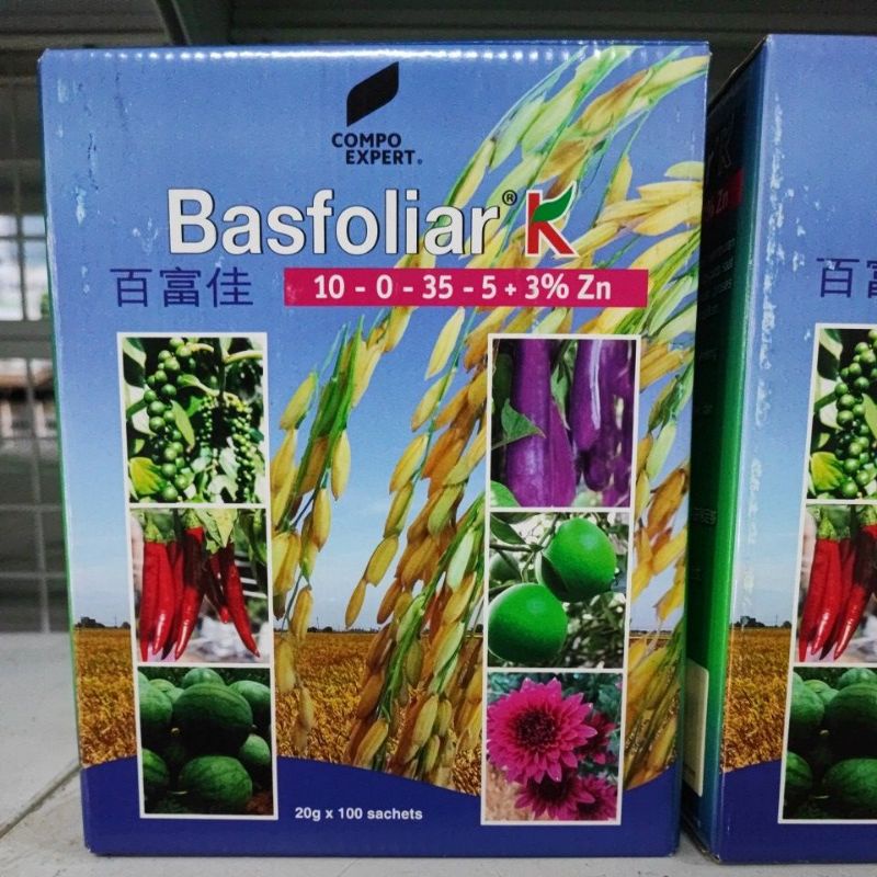 Basfoliar K 10-0-35-5+3%ZN 1 Kotak (20gm x 100 Paket) | Shopee Malaysia
