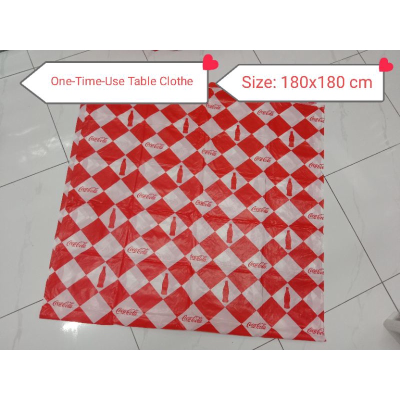 Coca Cola Coke One Time Used Table Cloths | Shopee Malaysia