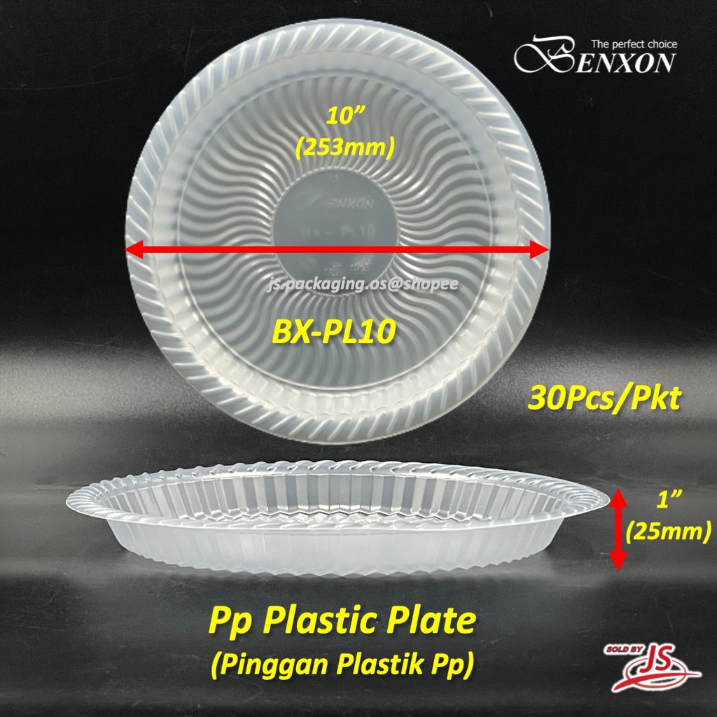 PP Plate Plastic Disposable Party Plate [50Pcs] Pinggan Pakai Buang 6 ...