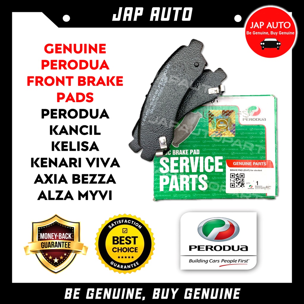 Genuine Front Brake Pads Perodua Kancil Kelisa Kenari Kembara Viva Myvi Axia Bezza Myvi 1.0 1.3 ...