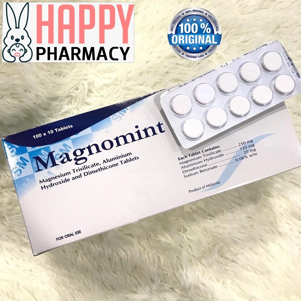 🔥ORIGINAL🔥 Magnomint Chewable tablets 10's (ubat kunyah gastrik/ gastic ...