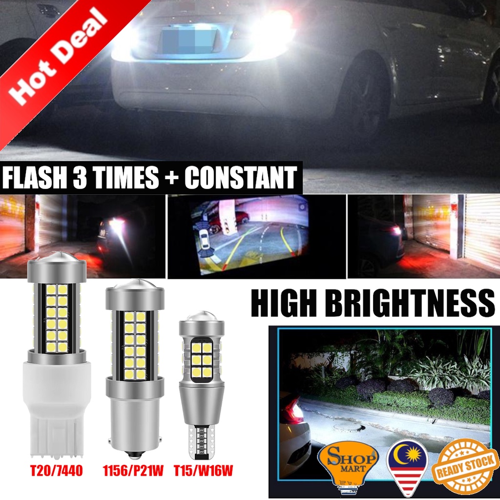 1PC Car Reverse Led Light Bulb Flash & Non Flash T15/W16W T20/7440 1156 ...