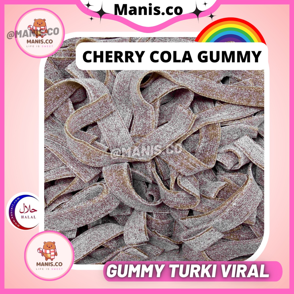 [Cola Sour Belt] Sour Candy Halal Gummy Bebeto Snack Gummi Jelly Jajan ...