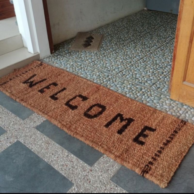 WELCOME COCONUT FIBER MATS FLOOR Length 200X60CM, anti-slip coconut ...