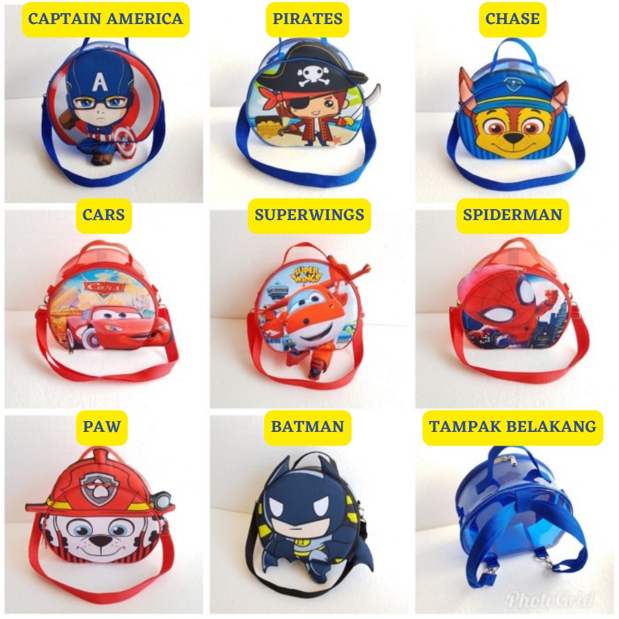 3d 3in1 Oval Mika Character Bag FOR BOY'S / 3D CHARACTER BAG ...