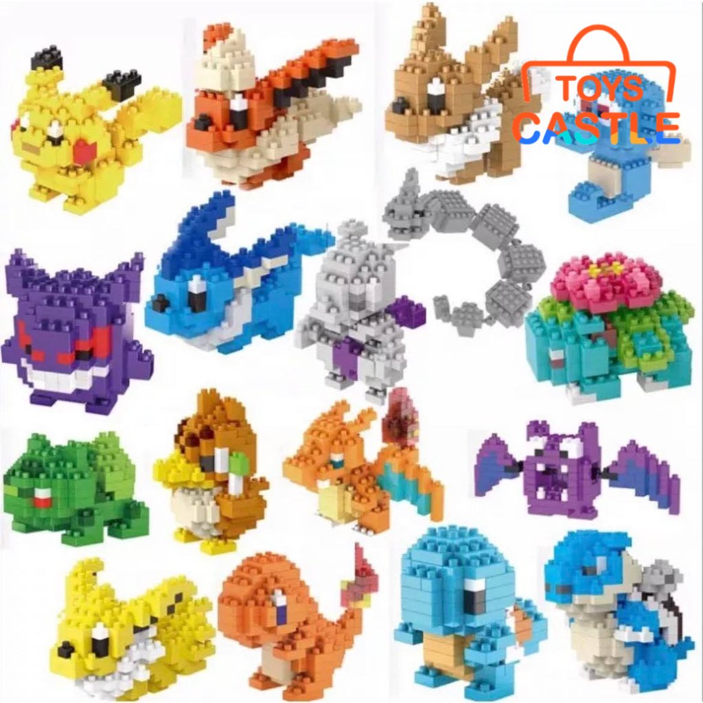 [Fast Shipping]Pokemon Series Block Pikachu Nano Block DIY toys Free ...