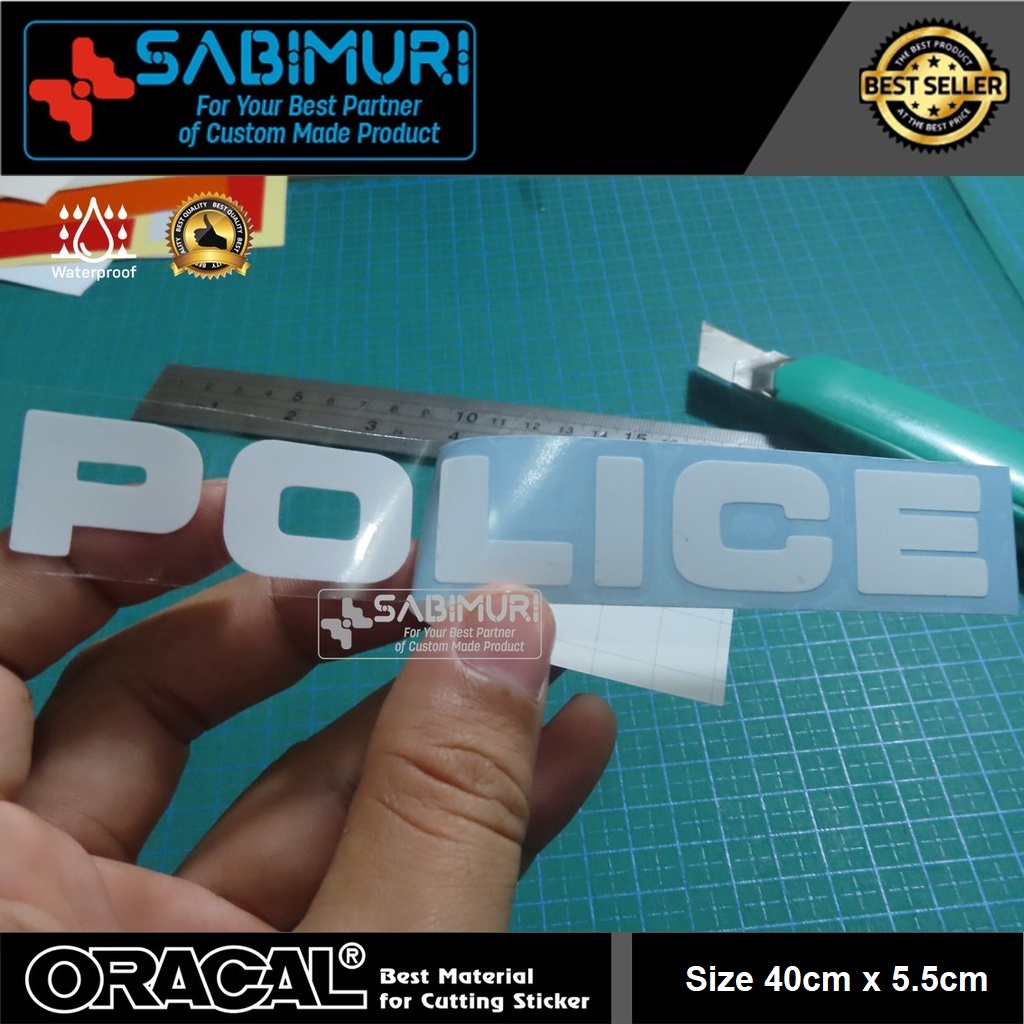 Cutting Sticker Large Police Sticker 40 cm | Shopee Malaysia