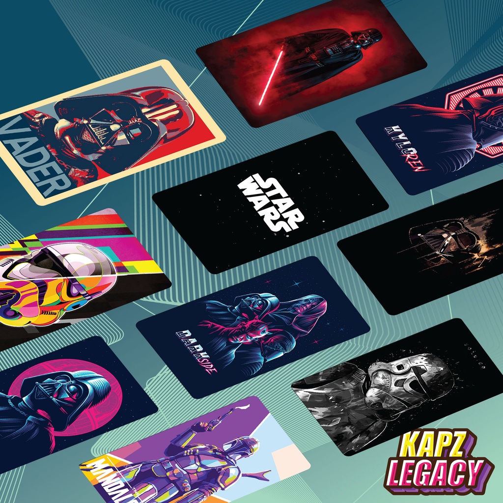 KapzLegacy Star Wars Card Cover Sticker Access Touch n Go Skin ATM Bank ...