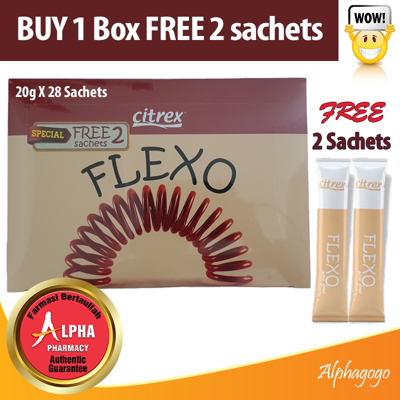 Citrex Flexo (20g x 28’s) FREE 2 Sachets / Campuran Minuman Botani ...