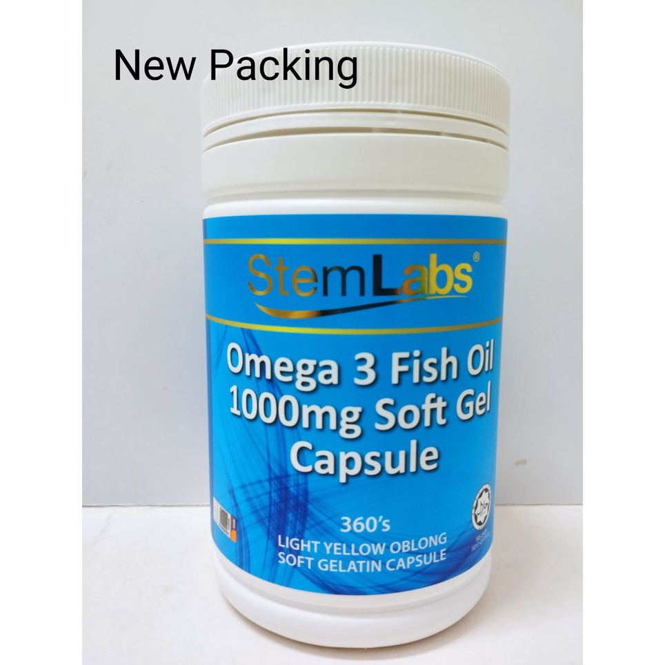 StemLabs Omega 3 Fish Oil 1000mg Soft Gel Capsule 1x360's Exp: 08/2025 | Shopee Malaysia