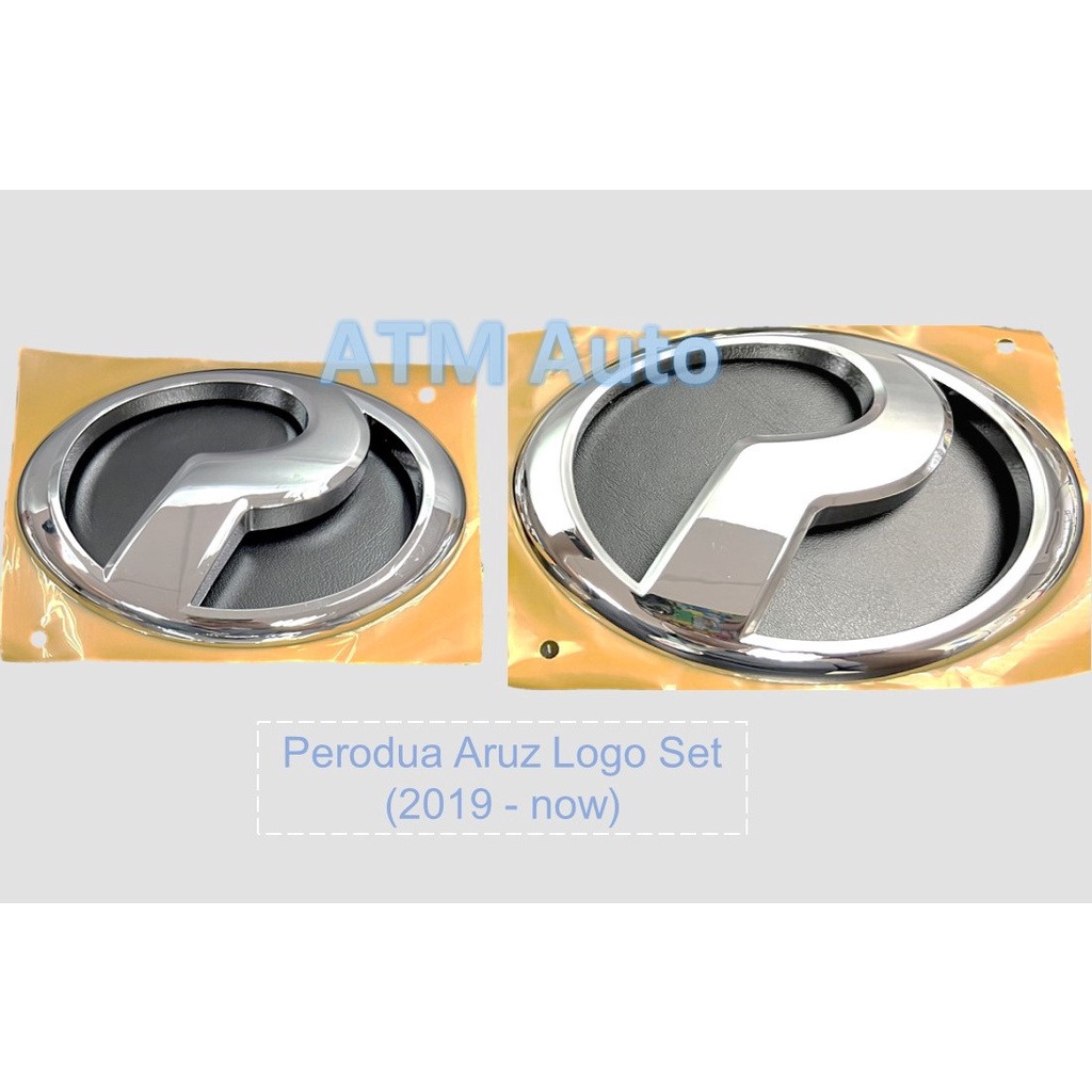 Perodua Aruz Logo Emblem Front Rear Chrome & Matte Color Emblem ...