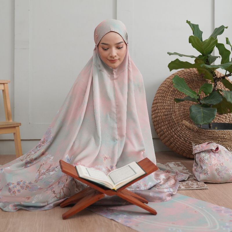 Veselka Artya Prayer Set Adult Mukena Printing Motif Sajadah Wedding ...