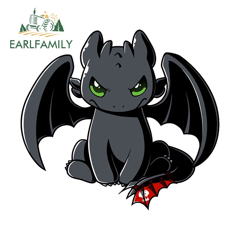 EARLFAMILY 13cm x 11.8cm Angry Toothless Car Stickers Waterproof ...